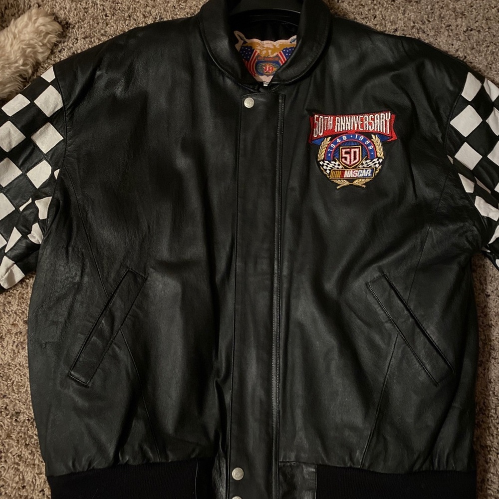 Jeff Hamilton 50th Anniversary Leather Nascar Jacket … - Gem